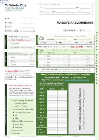 Canterbury DHB Blood Resource